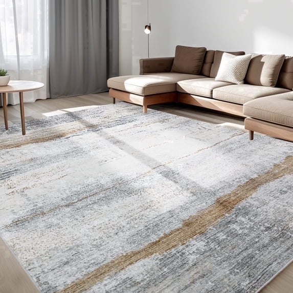 CHAKME 5'x7' Abstract Area Rugs Machine Washable Non Slip Modern ...