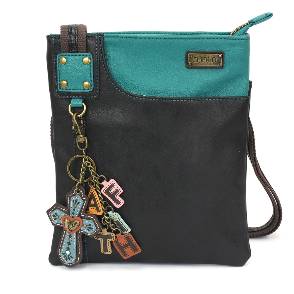CHALA Swing Crossbody Small Purse with Blue Cross Charm with Love ...