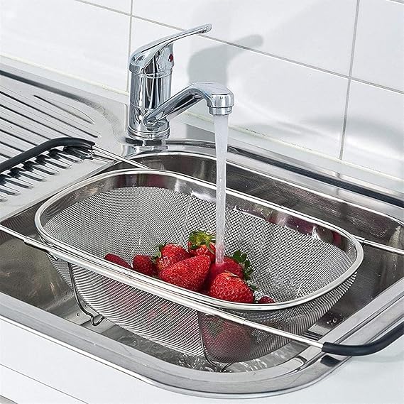 CHALISA Stainless Steel Colander for Kitchen Fruit Vegetable Rice ...