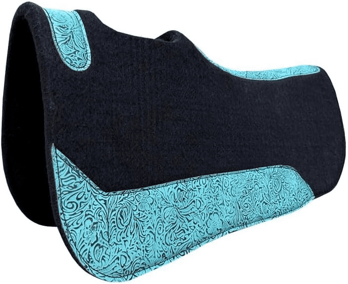 CHALLENGER Horse Western 30x30 Contoured Wool Felt Leathers Close ...