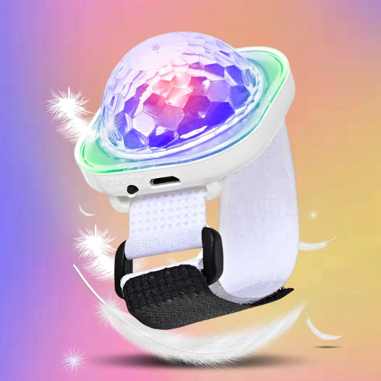 CHAMAIR USB Mini Bracelet Disco Ball Lights Kids Toy 400mAh for Dance ...