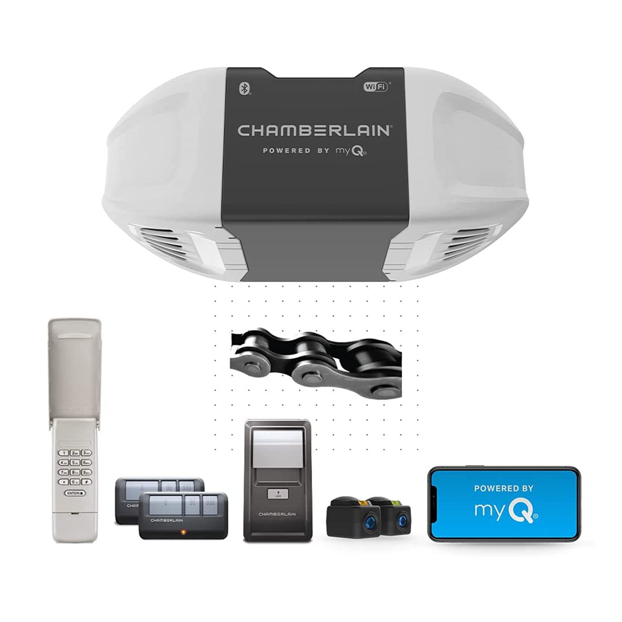 CHAMBERLAIN C2405 Wi Fi Garage Door Opener with Wireless Keypad and myQ ...