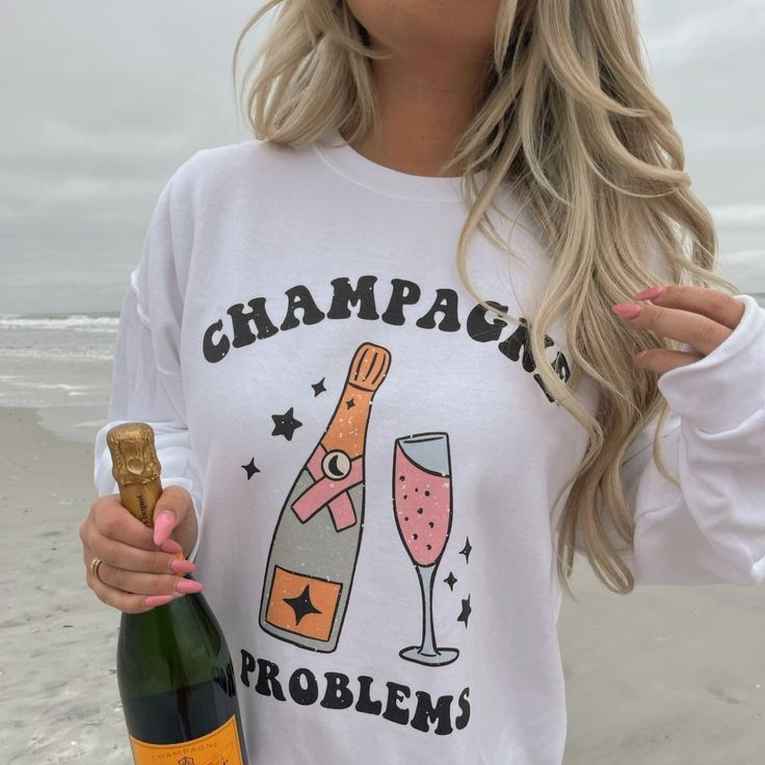 CHAMPAGNE PROBLEMS CREWNECK - Walmart.com