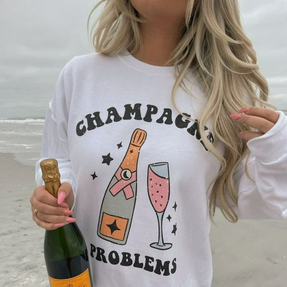 CHAMPAGNE PROBLEMS CREWNECK - Walmart.com