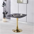 CHAMPFLAG 31.5" Square Kitchen Table with Pedestal Base, Modern Dining ...