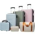 CHAMPFLAG 360 Spinner Wheel Luggage Set 6 Pieces, ABS Hard Case with ...