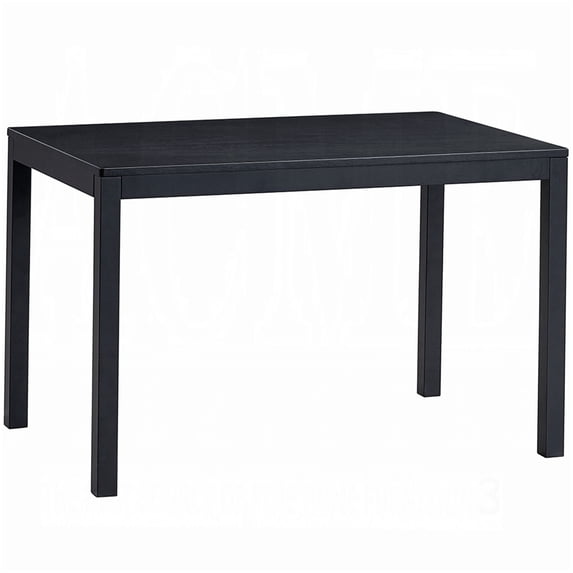 CHAMPFLAG Contemporary Dining Table for Kitchen, Black Wood Rectangular ...