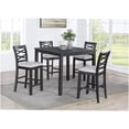 CHAMPFLAG Counter Height Dining Table Set for 4, 5-Piece Square Kitchen ...