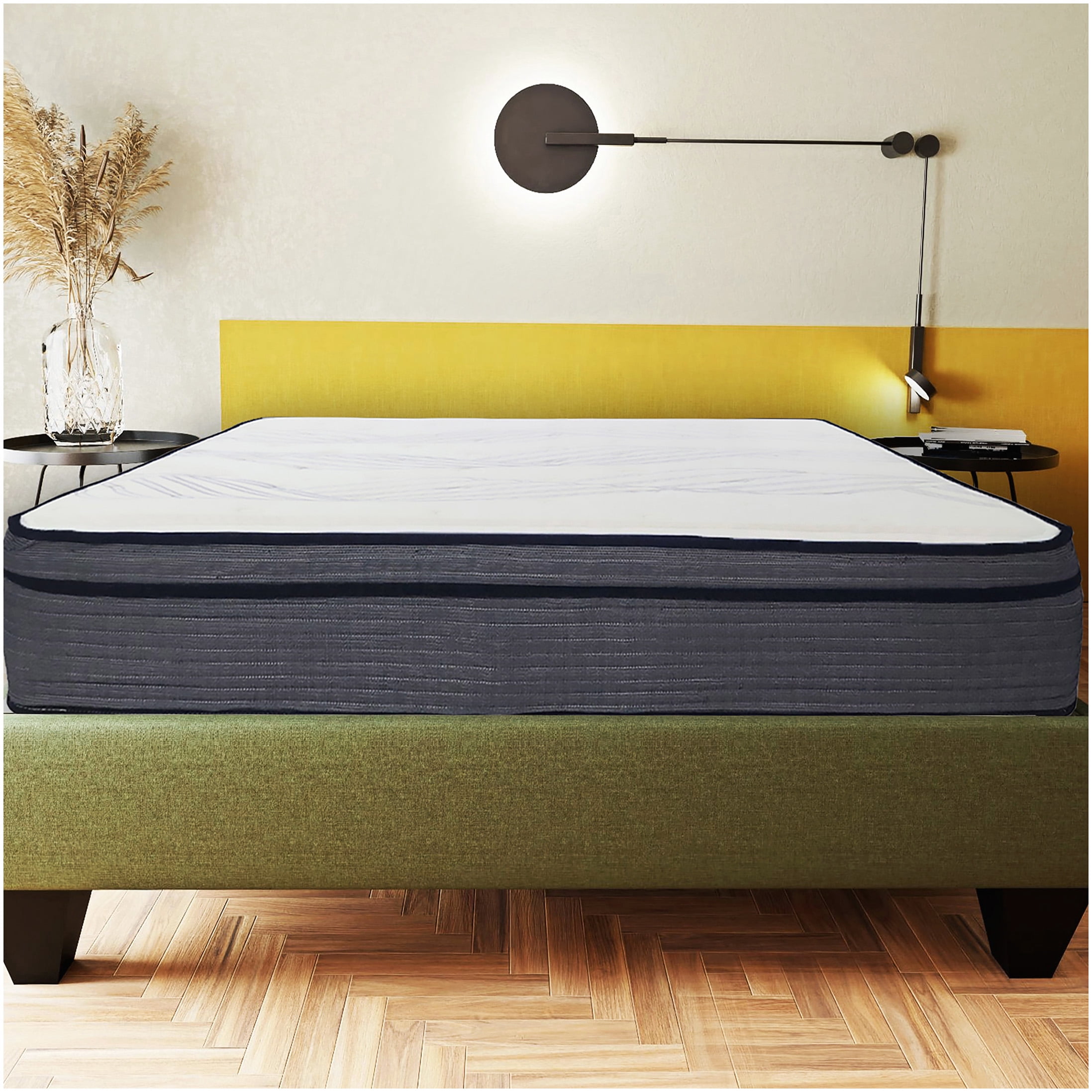 CHAMPFLAG King Size 14 Inch Hybrid Mattress, Medium Plush Comfort ...