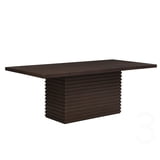 CHAMPFLAG Large 84 Inch Dining Table, Espresso Finish Rectangular Table ...
