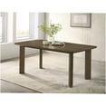 CHAMPFLAG Modern Rectangular Dining Table, Brown Wood Finish, 70.75 ...