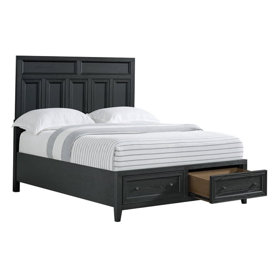 CHAMPFLAG Platform Storage Bed Frame with Headboard for King Mattress ...
