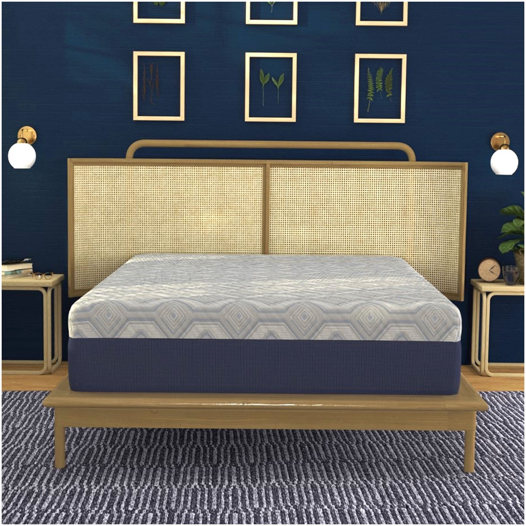 CHAMPFLAG Queen Size 14 Inch Cooling Gel Hybrid Mattress, Medium Firm ...