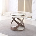 CHAMPFLAG Round Turntable Dining Table, Sintered Stone Top with Single ...