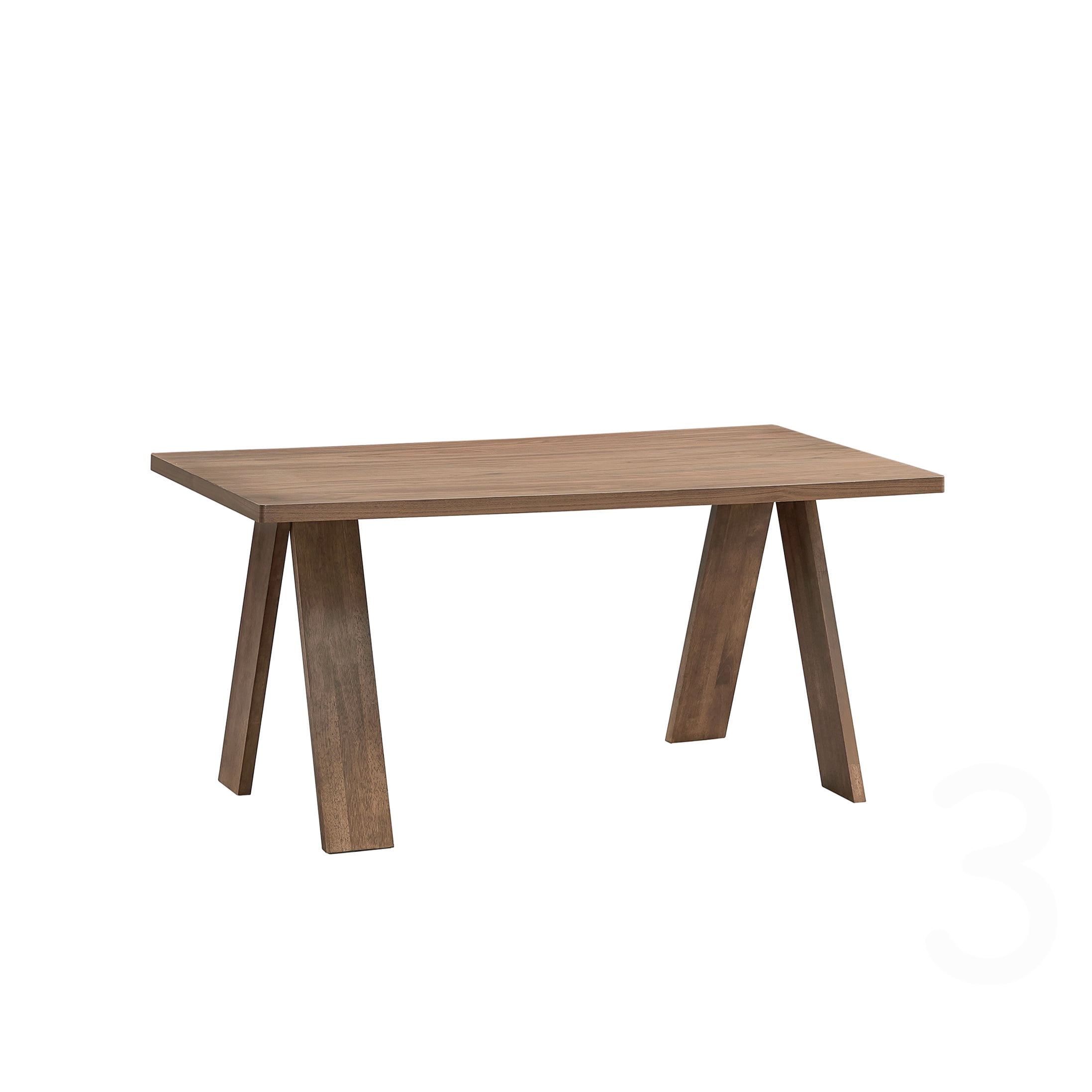 CHAMPFLAG Scandinavian Rectangular Dining Table, Walnut Finish ...