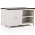 CHAMPFLAG Storage Dining Table, 60 Inch Counter Height Kitchen Table ...