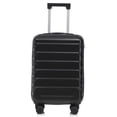 CHAMPFLAG Travel Checked Luggage 20 Inch, Black ABS Hard Shell Spinner ...