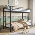 CHAMPFLAG Twin Bunk Bed Frame with Shelf, Heavy Duty Metal Construction ...