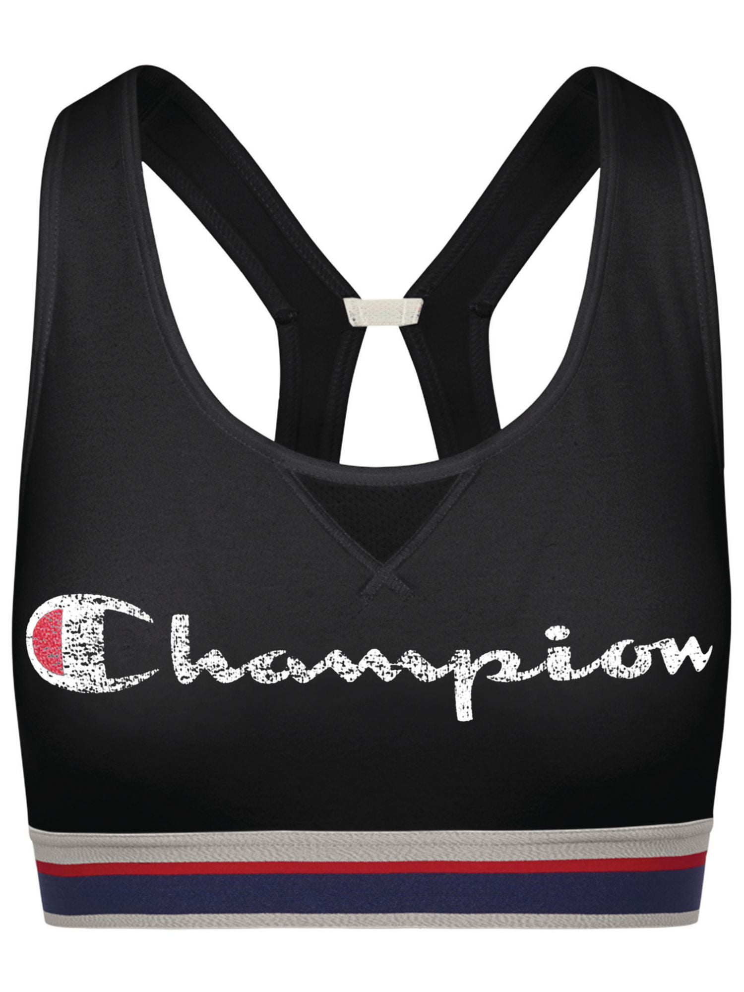 CHAMPION Intimates Black Medium Impact Full Coverage Racerback Mesh V ...