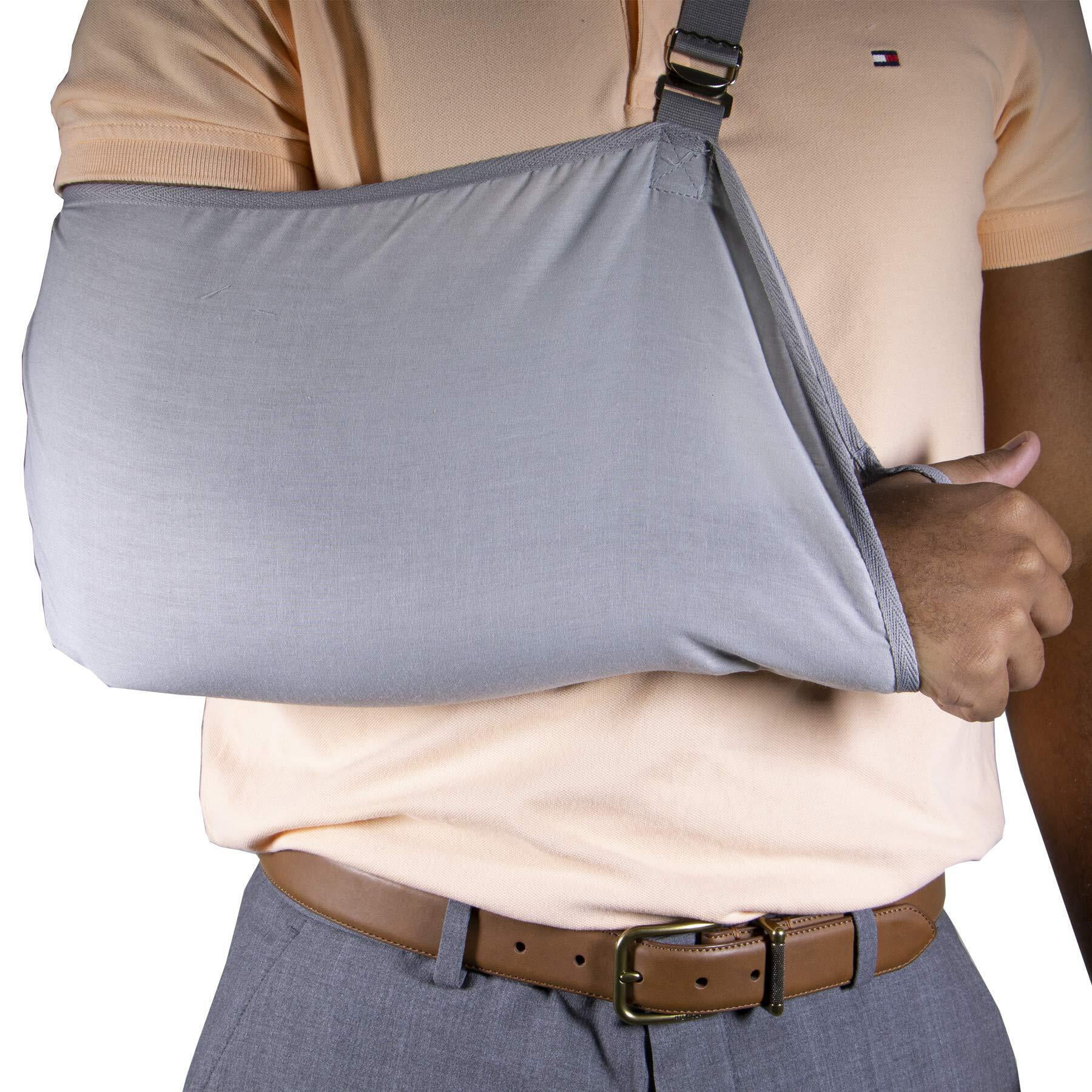 CHAMPION Thumb-Loop Left Or Right Shoulder Cradle Arm Sling, Grey ...