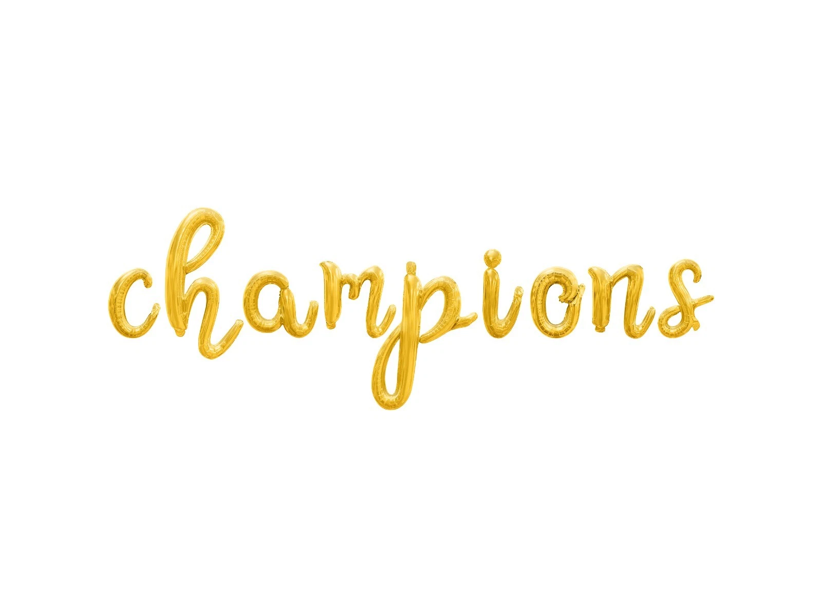 CHAMPIONS Cursive Letter Balloon Banner - Sports Winner Party Supply ...