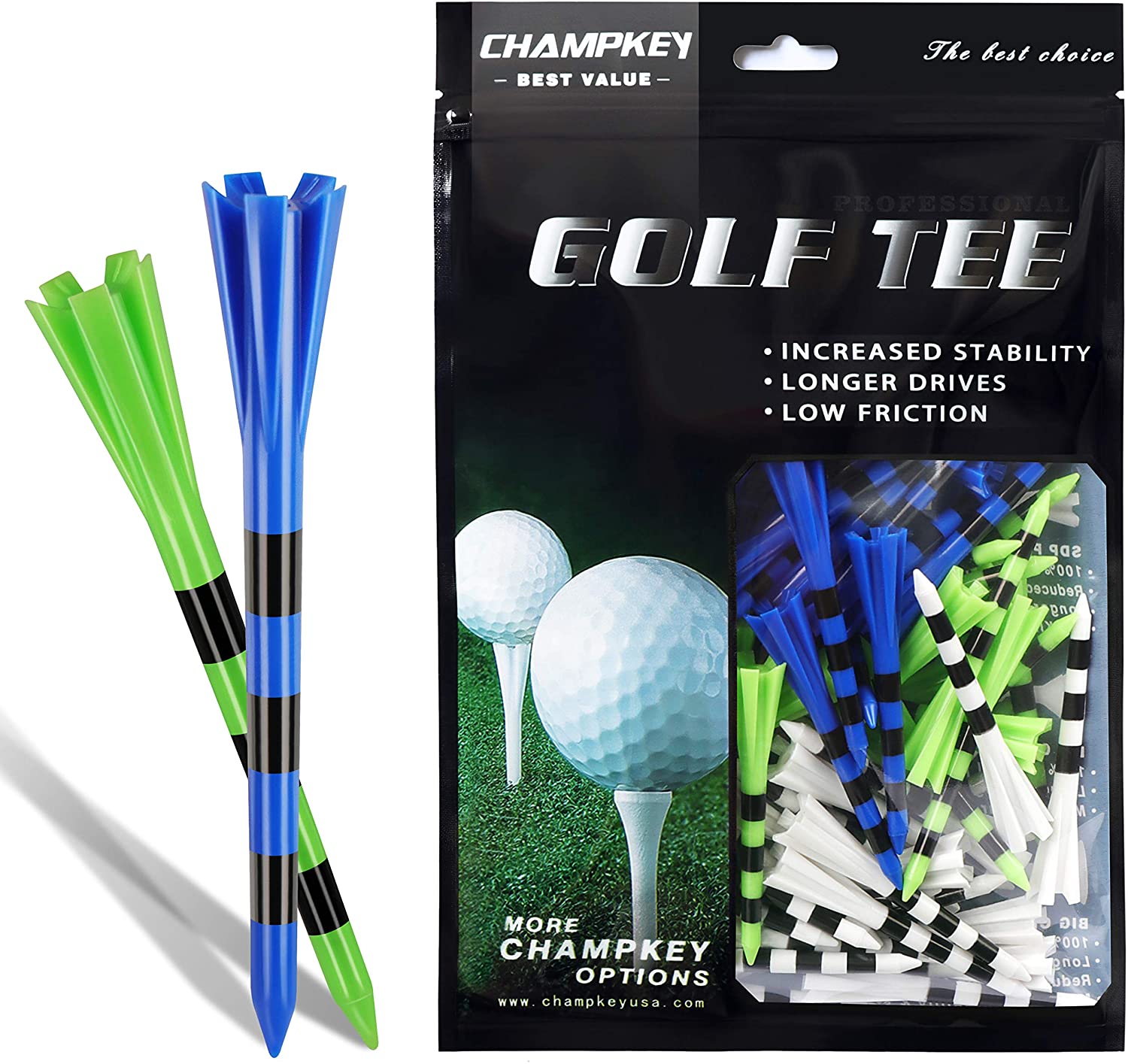 4 Yards More Reduced Friction Golf Tees 1" Hybrid Tee - Walmart.com