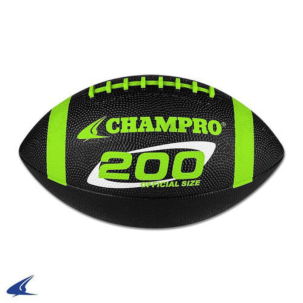CHAMPRO "200" Rubber Football Official Black/Green - Walmart.com