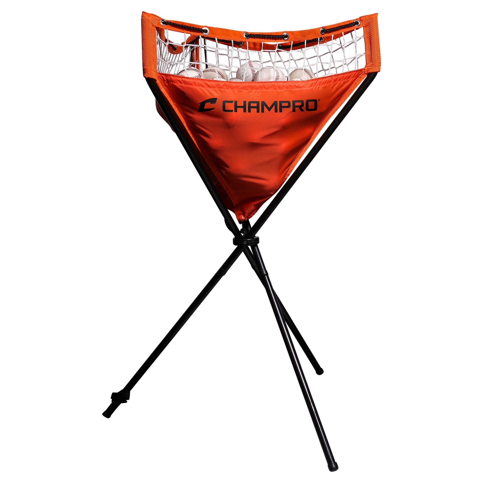 CHAMPRO 3' x 2' Portable Ball Caddy Carry Bag with Stand for Baseball ...
