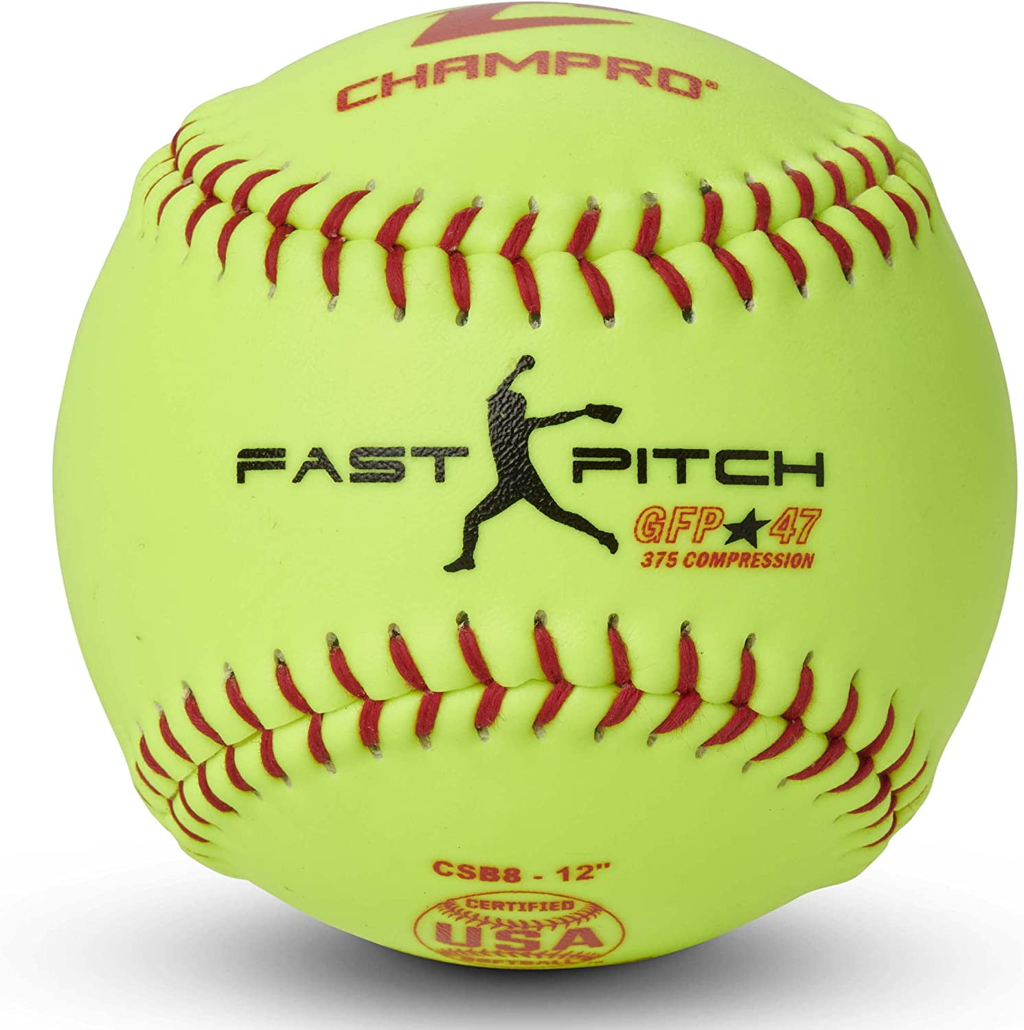 CHAMPRO ASA Fast Pitch .47 COR 375 Compression Poly Synthetic Cover Red ...