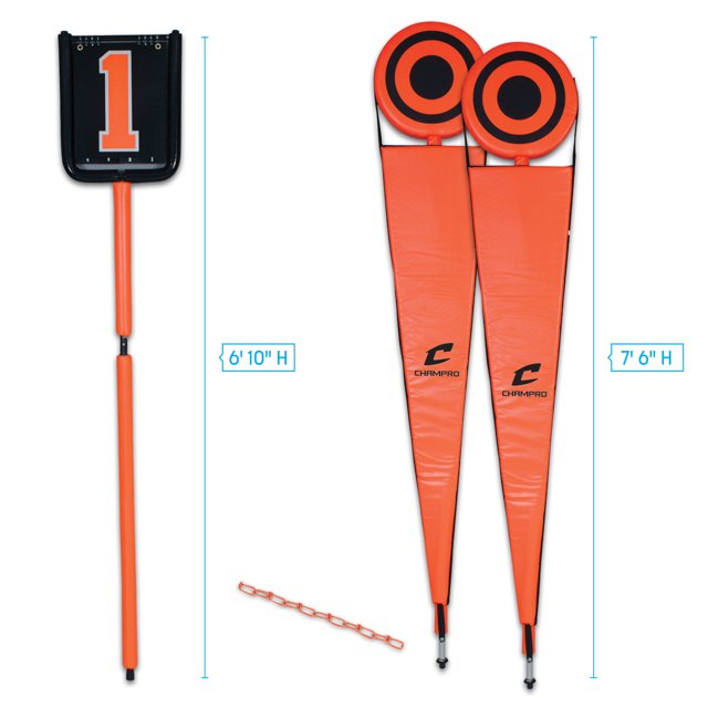 CHAMPRO Deluxe Football Down Marker/Indicator Box and Chains Set ...