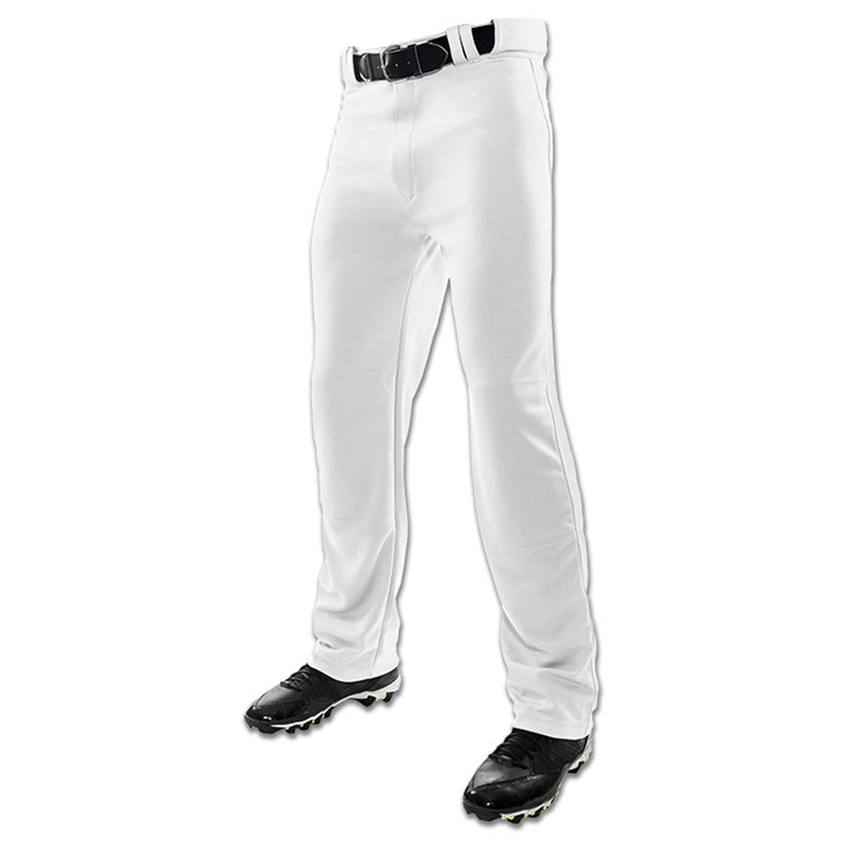 CHAMPRO Men's Reinforced Double Knee Polyester Straight Leg Open-Bottom ...
