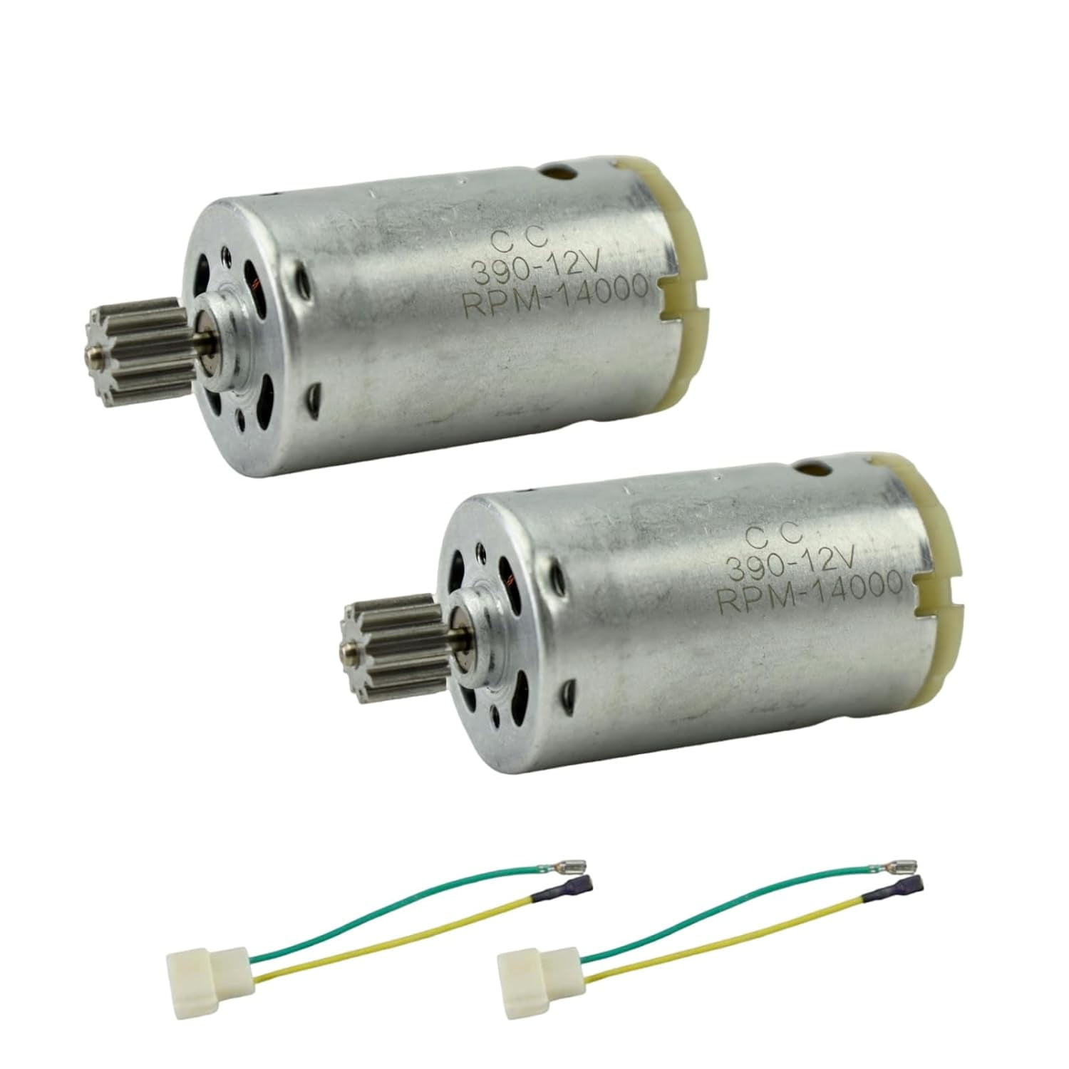 CHANCS 2PCS RS390 Electric Motor DC 12V 14000RPM 12 Gear Teeth Motor ...