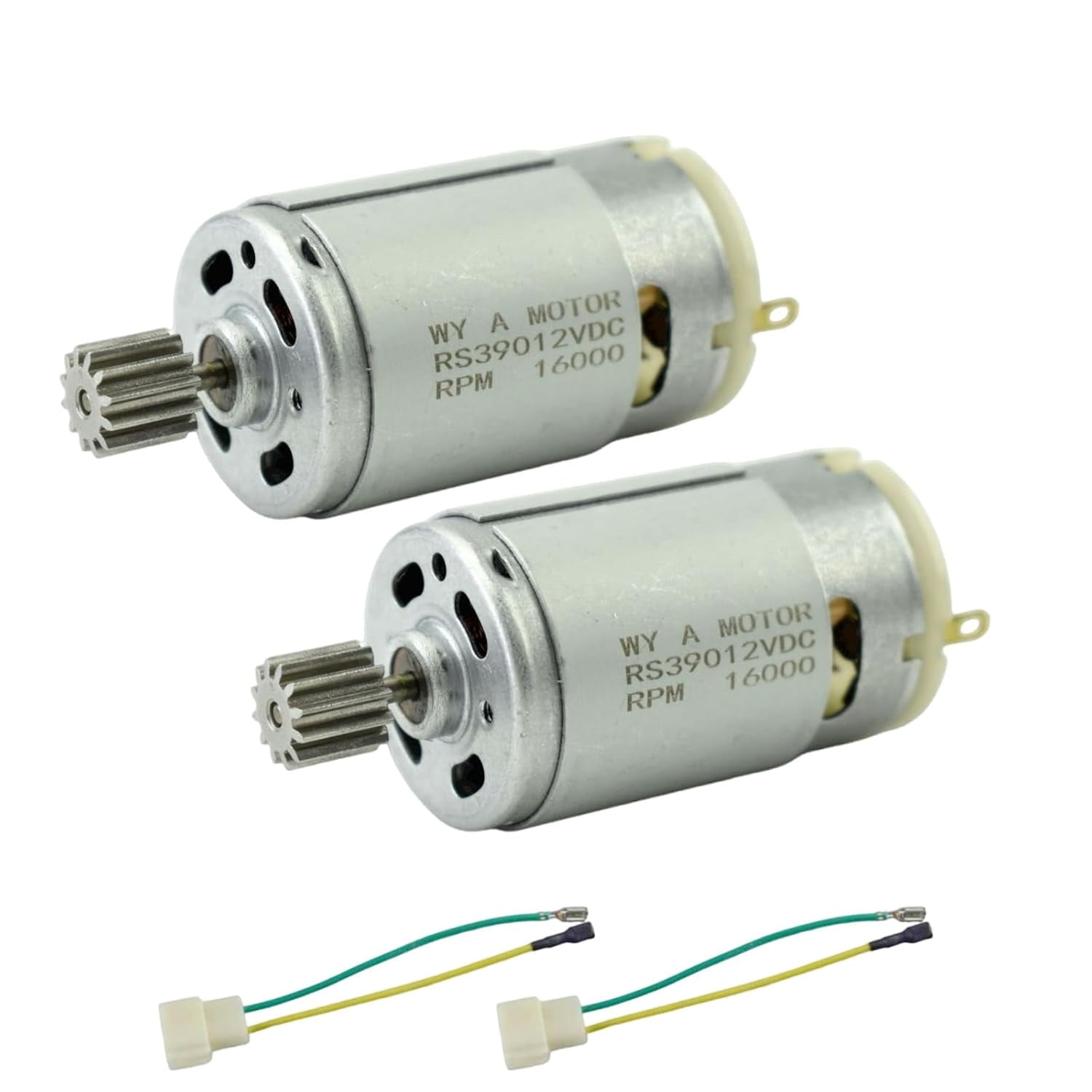 CHANCS 2PCS RS390 Electric Motor DC 12V 16000RPM 12 Gear Teeth Motor ...