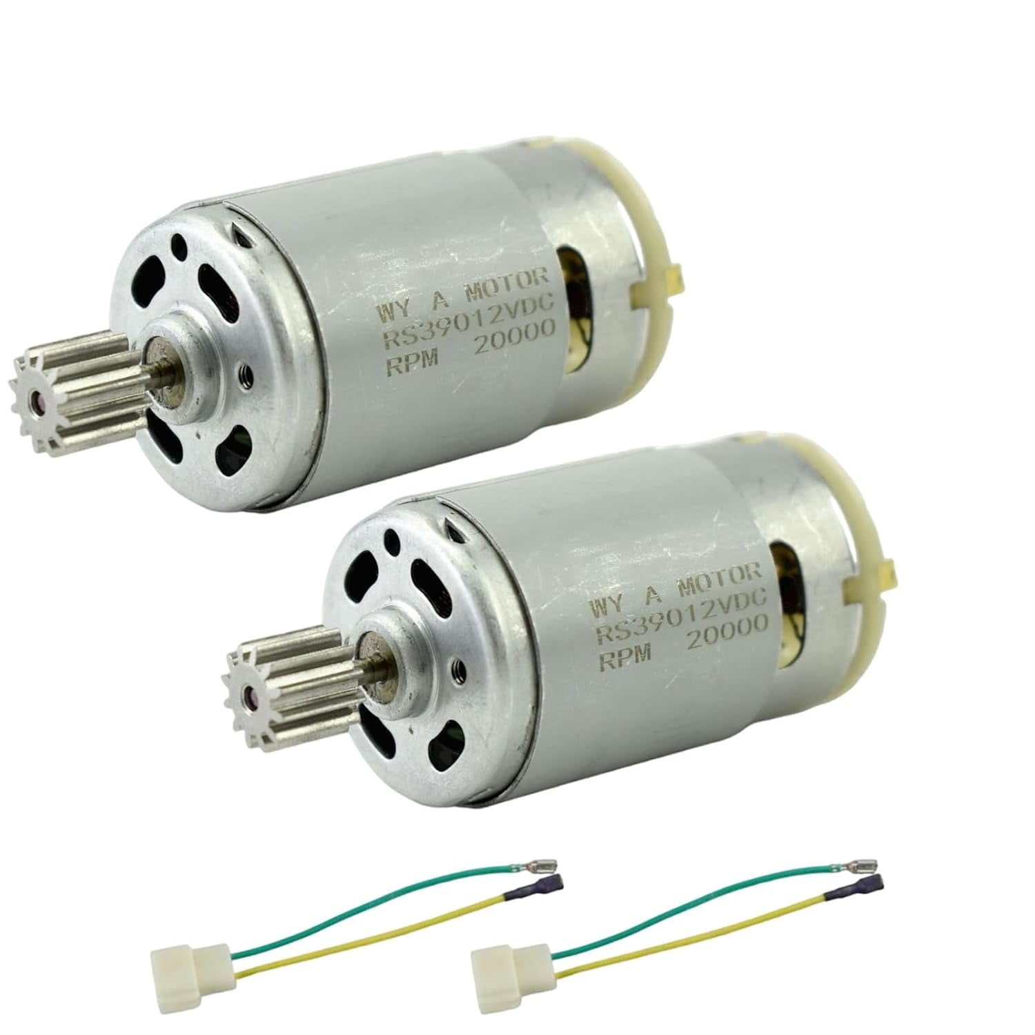 CHANCS 2PCS RS390 Electric Motor DC 12V 20000RPM 12 Gear Teeth Motor ...