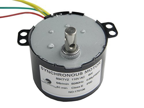 CHANCS 50KTYZ AC 110V 5/6RPM Synchronous Motor CE Pass Gear Box Motor - Walmart.com