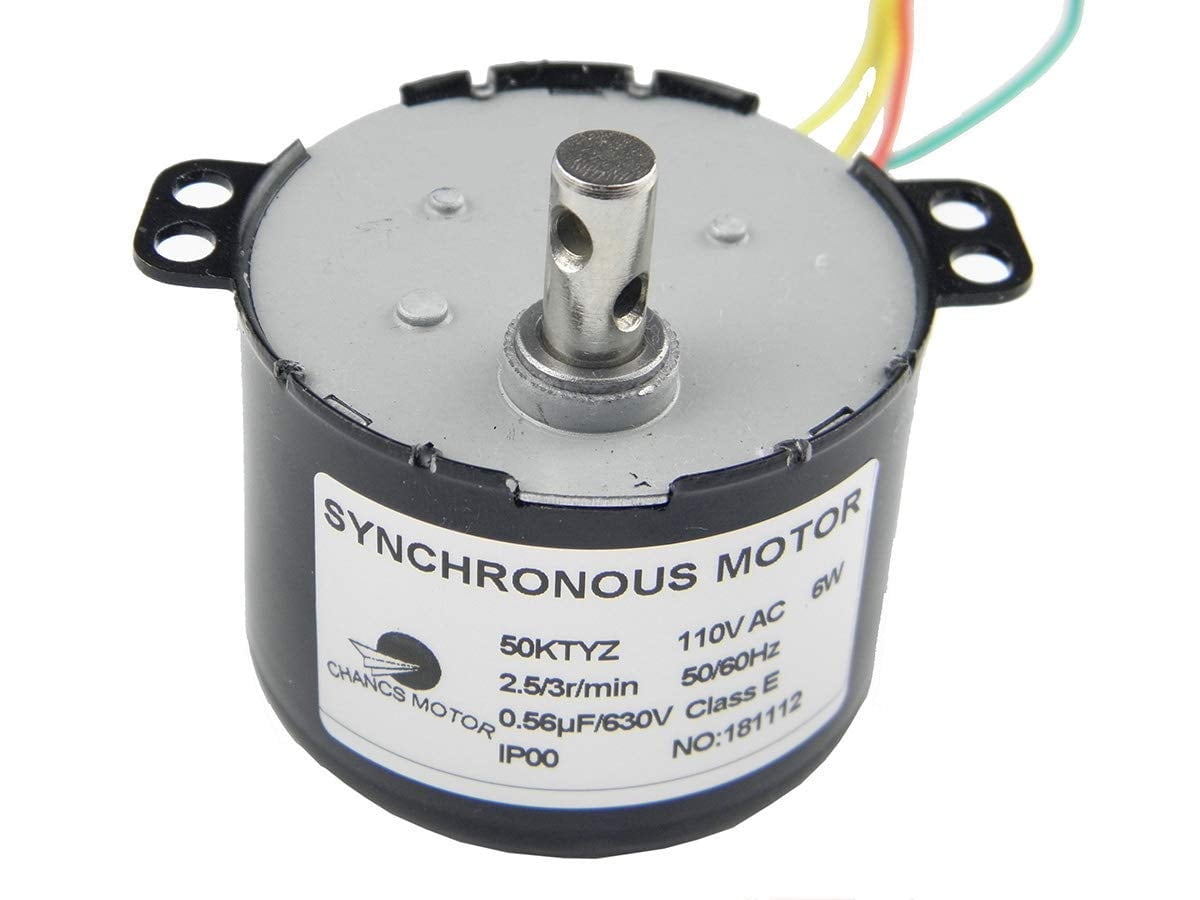 CHANCS 50KTYZ Synchronous Motor AC 110V 2.5/3RPM Electric Gear Motor for School Project ...