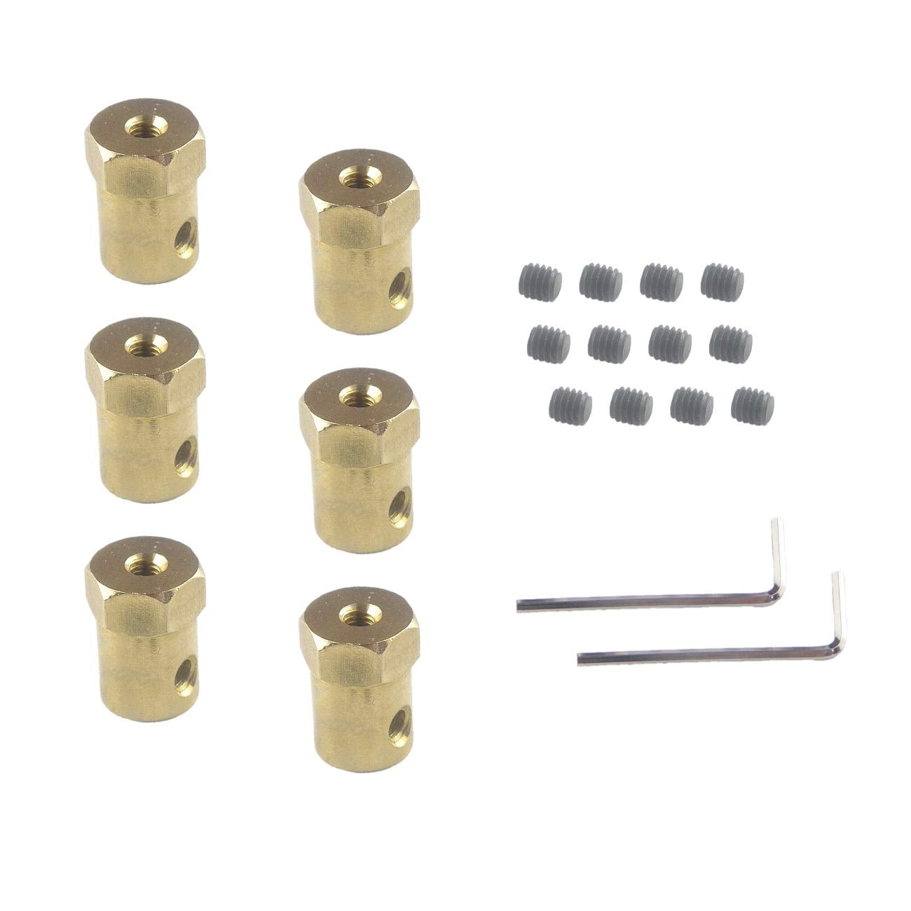 CHANCS 6 Pieces 4mm Motor Flexible Coupling Coupler Connector for Car ...