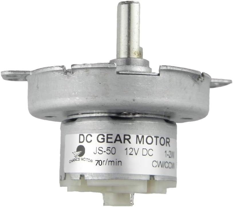 CHANCS D-Shaft Gear Electric Motor JS-50 12V DC 70RPM CW/CCW Slow Speed ...