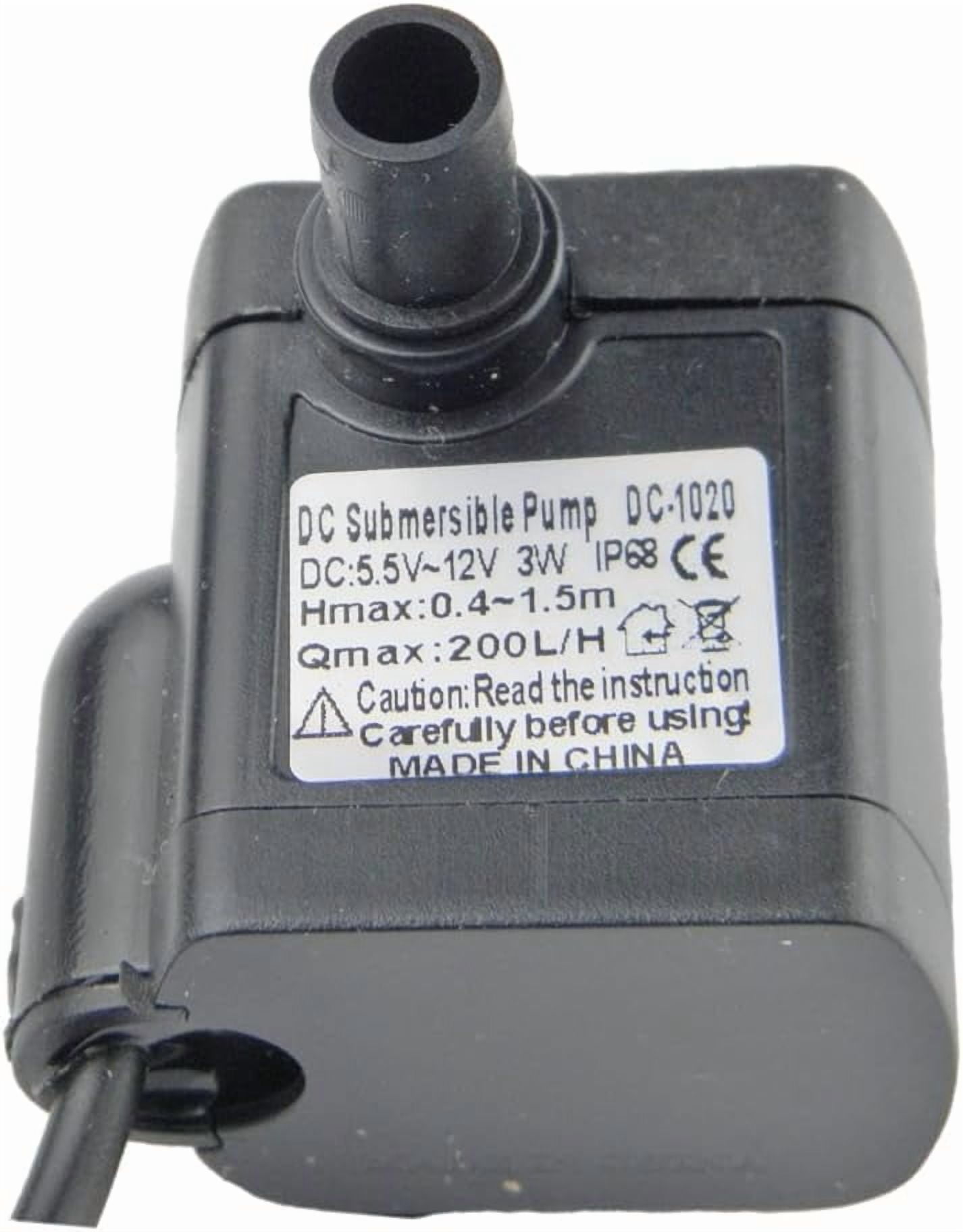 CHANCS DC-1020 3W 5.5-12V DC Mini Submersible Water Pump for Solar ...