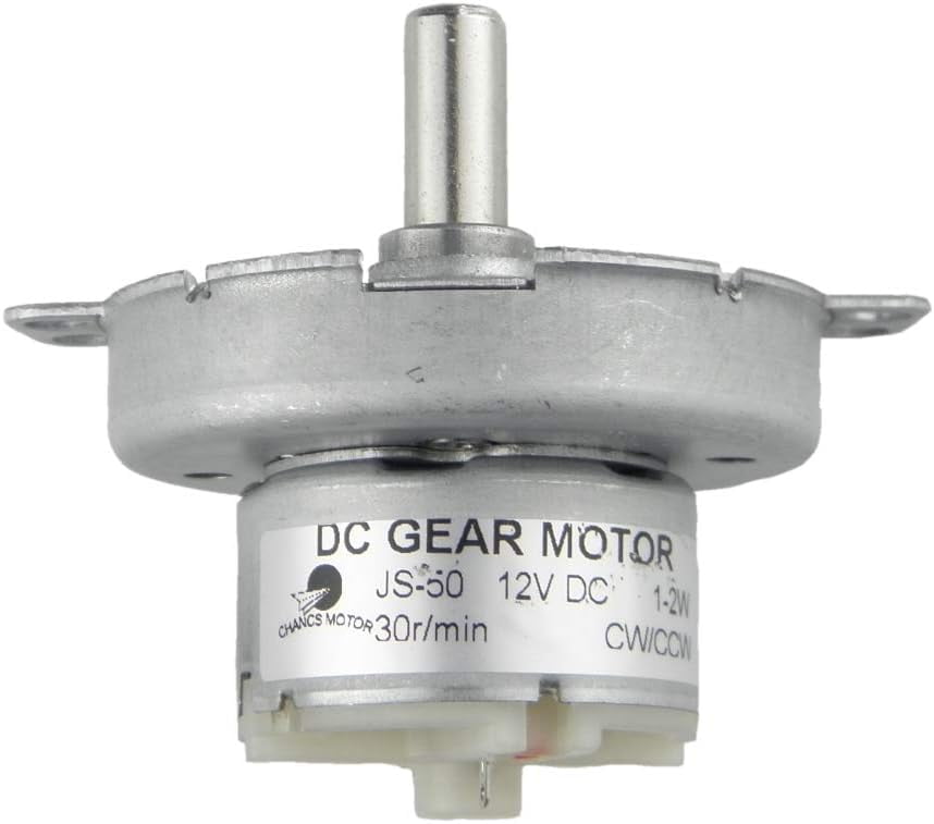 CHANCS DC 12V JS-50 30RPM D-Shaft CW/CCW Slow Speed Gear Synchro Motor ...