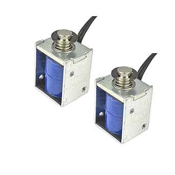 CHANCS DC 6-12V Micro Push Pull Solenoid Electromagnet Mini Solenoid ...