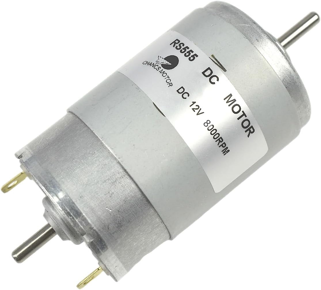 CHANCS Electric Motor 555 Double Shaft DC 12V 8000RPM Motor Drive ...