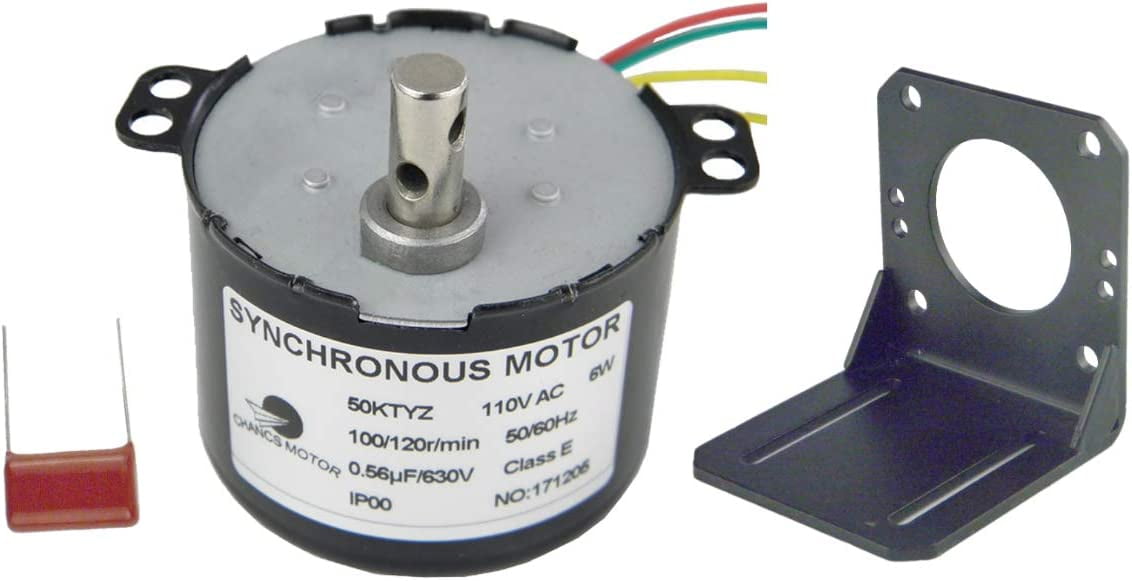 CHANCS Electric Synchronous Motor 50KTYZ 110V 100/120RPM Mini Gear ...