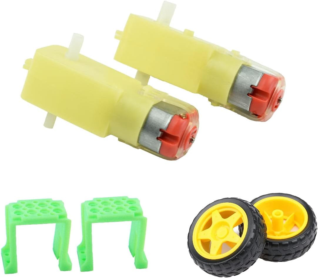 CHANCS Mini DC Motor Double Motor 3V 36RPM 6V 72RPM Geared Motor DC ...