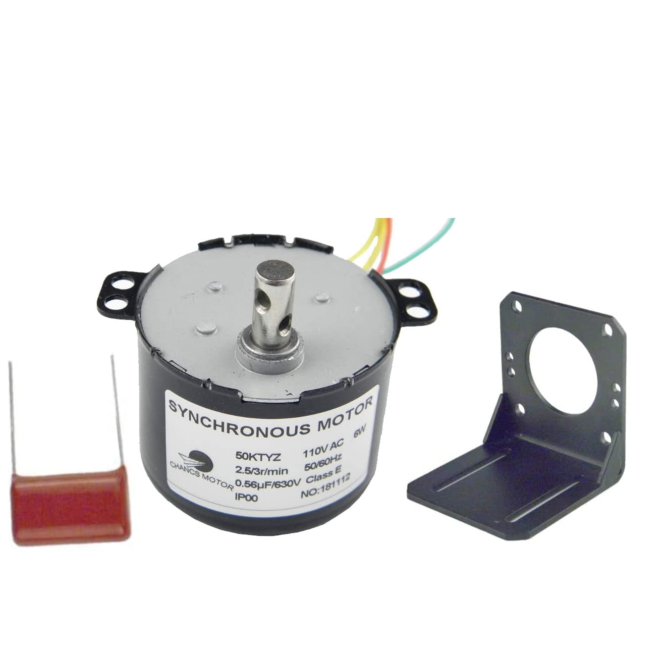 CHANCS Mini Gearbox Electric Motor 50KTYZ 110V 2.5/3RPM Synchronous ...
