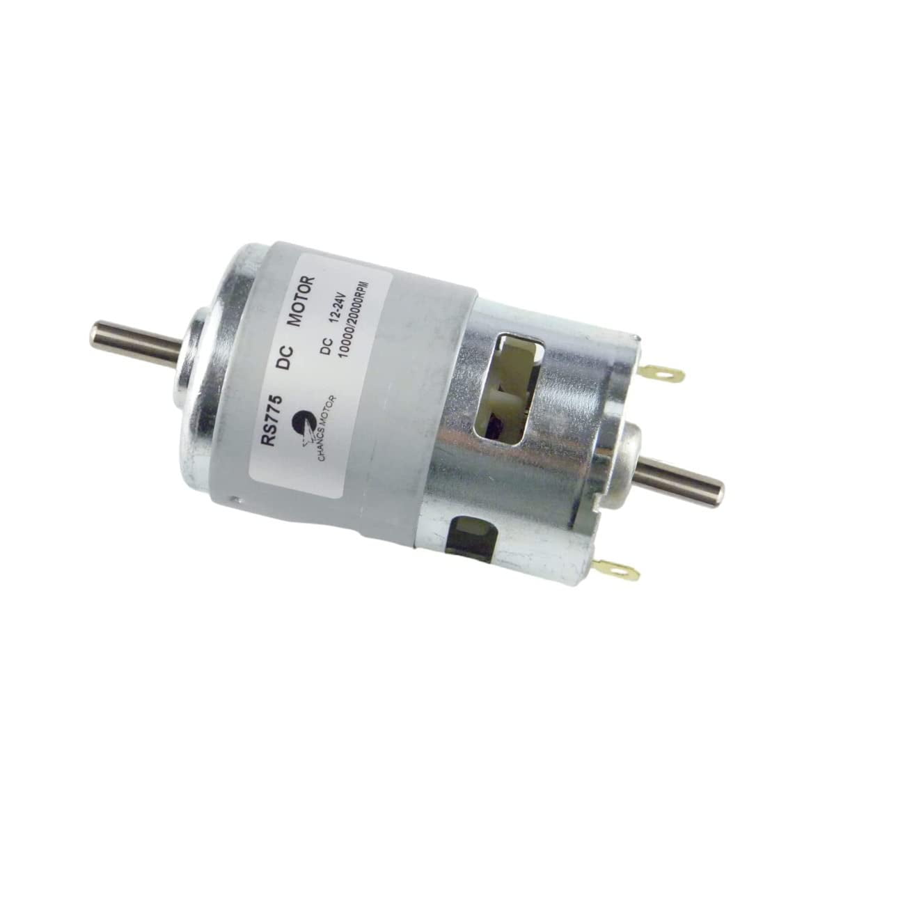 CHANCS Permanent Magnet DC 12V 775 Motor Double Shaft 12V/24V DC Mini ...