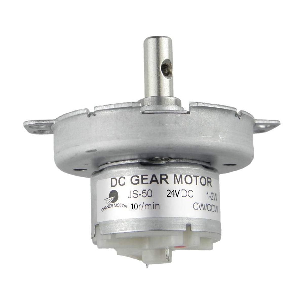 CHANCS Reduced DC Motor 24V 10RPM Gear Electric Motor POM Plastic Gear ...