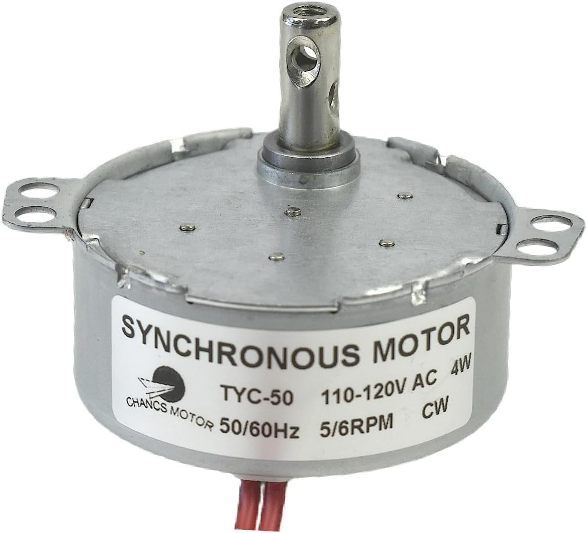 CHANCS Small AC Synchronous Electric Motor TYC-50 110V AC 5/6RPM CW ...