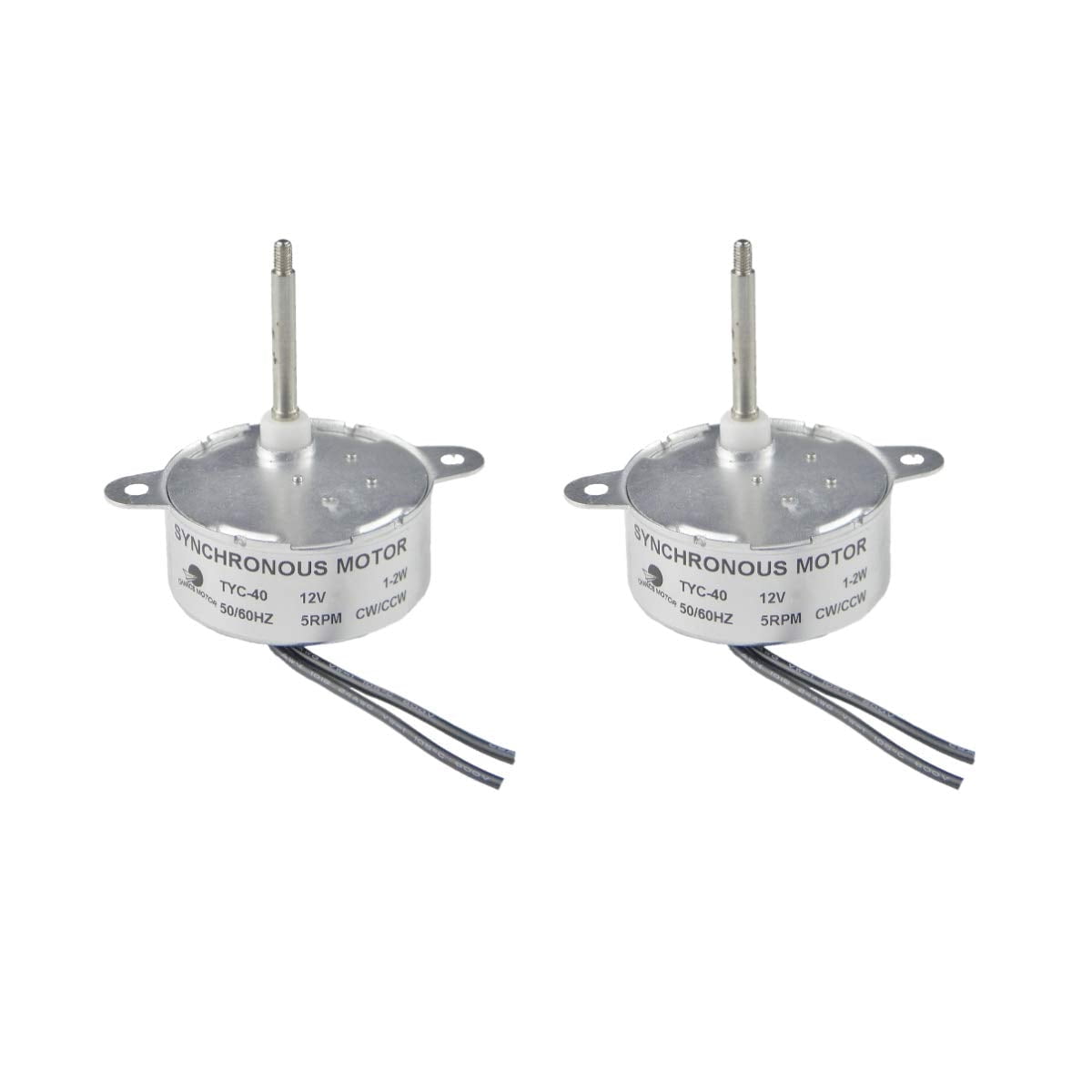 CHANCS Small Synchronous Motor TYC-40 12V 5RPM AC Shaft 35mm Slow Speed ...