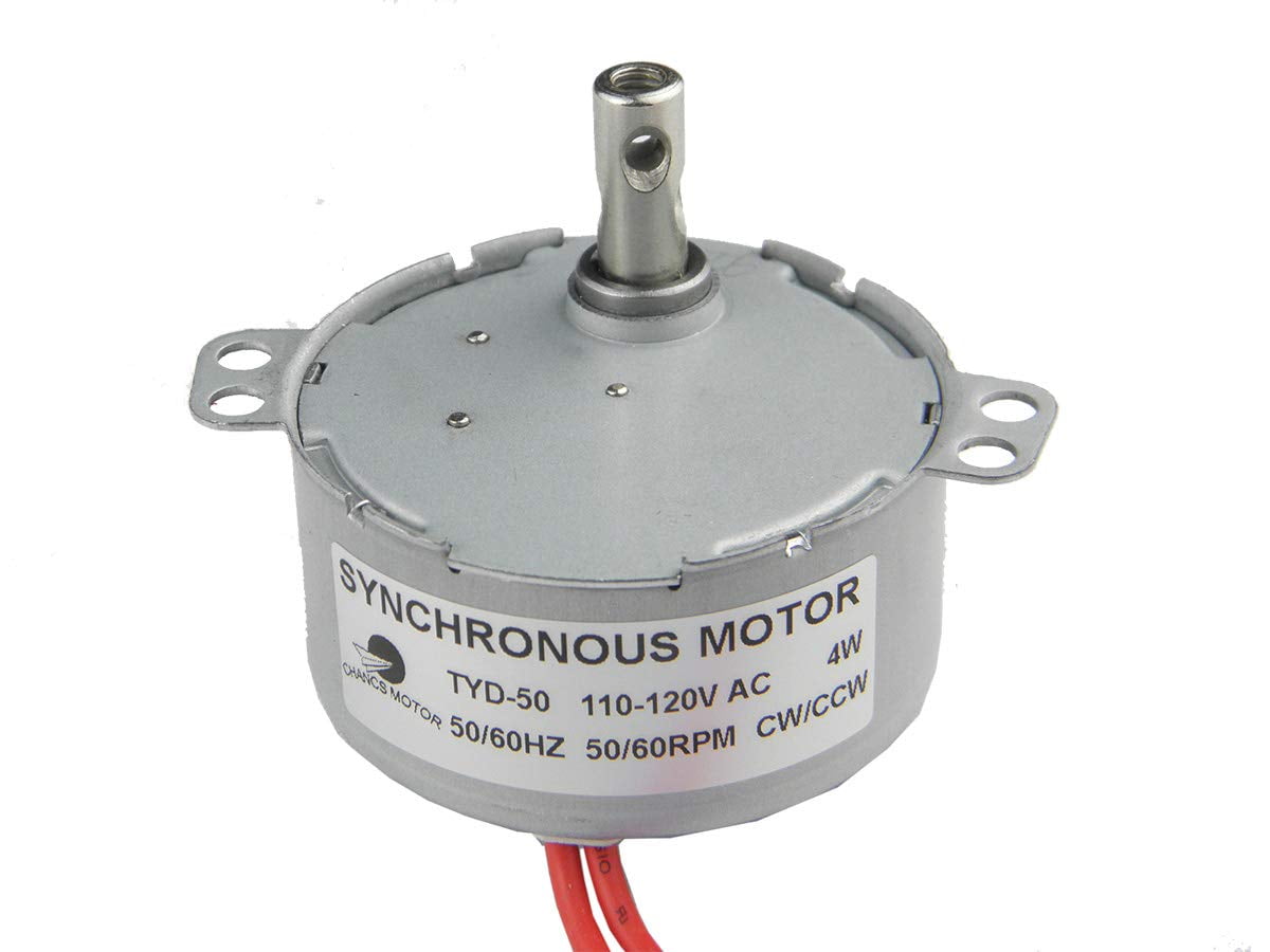 CHANCS Synchronous Electric Motor TYD-50 110V AC 50-60RPM CW/CCW 4W Cup Turners for Tumblers ...